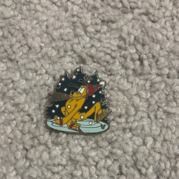 Disney | Other | Pluto Ice Skating Pin | Poshmark